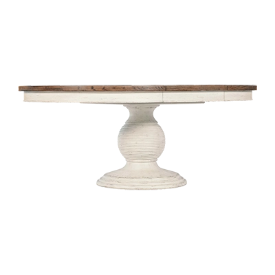 AMERİCANA ROUND PEDESTAL DİNİNG TABLE W22 LEAF, HONEY TOPDAİSY BASE ...